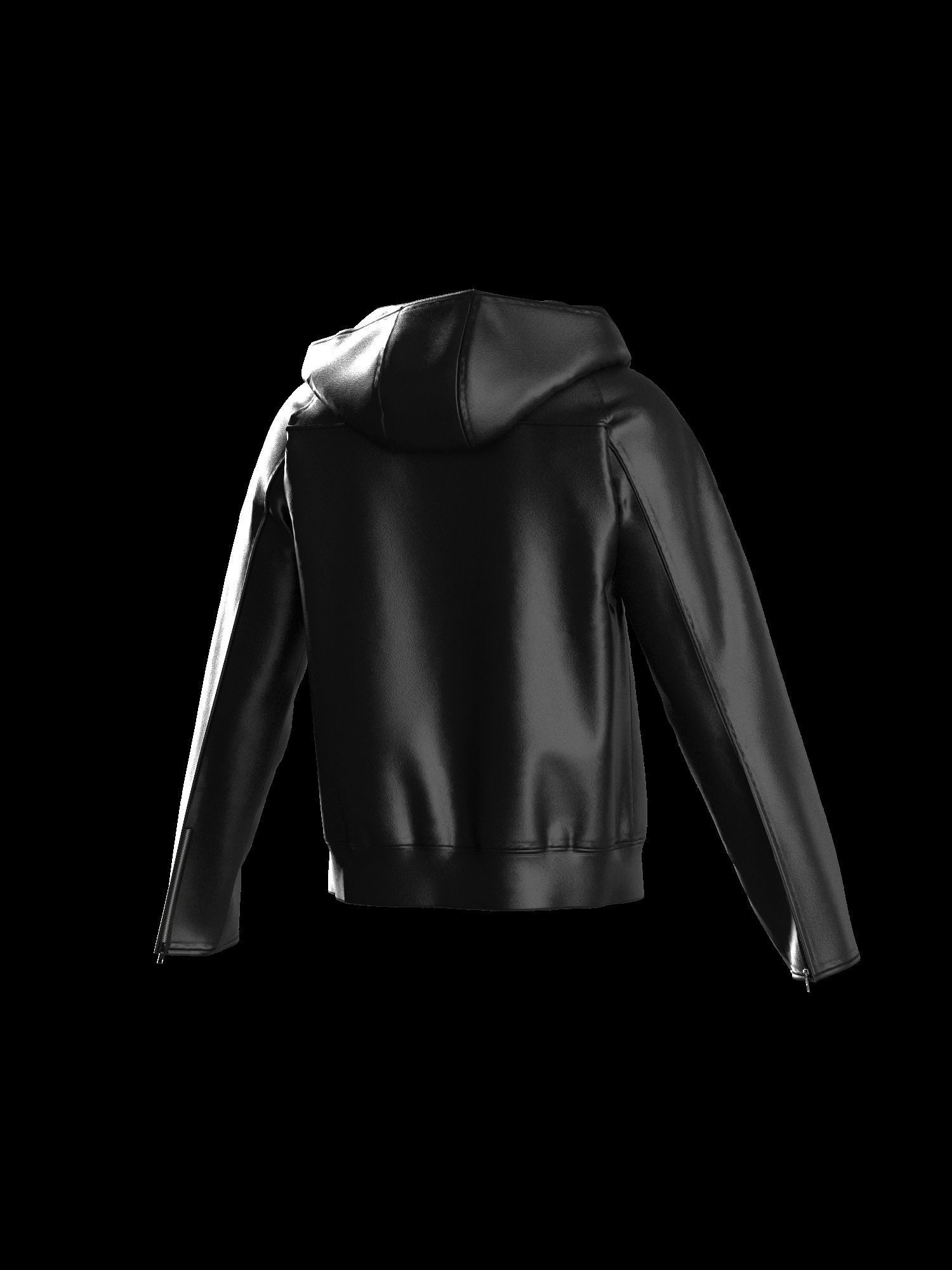 Male raglan leather jacket 3D model animated rigged | CGTrader