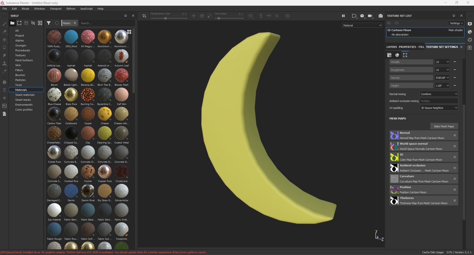 3D model Cartoon Moon 3D Model VR / AR / low-poly | CGTrader