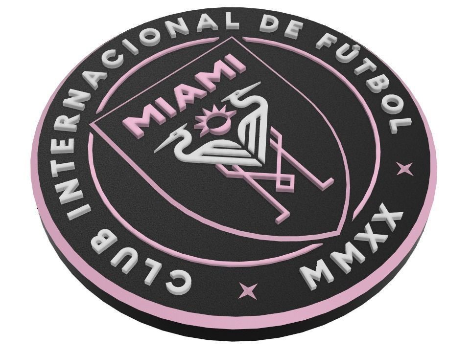 Inter Miami CF Wall Sign 3D model 3D printable | CGTrader