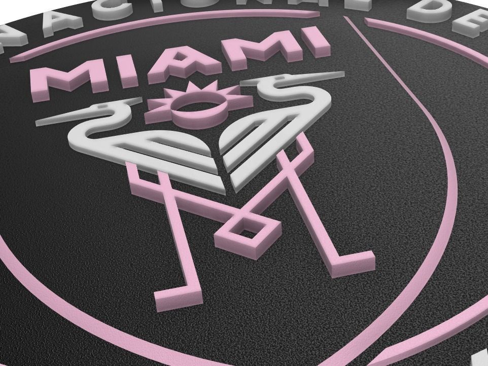 Inter Miami CF Wall Sign 3D model 3D printable | CGTrader