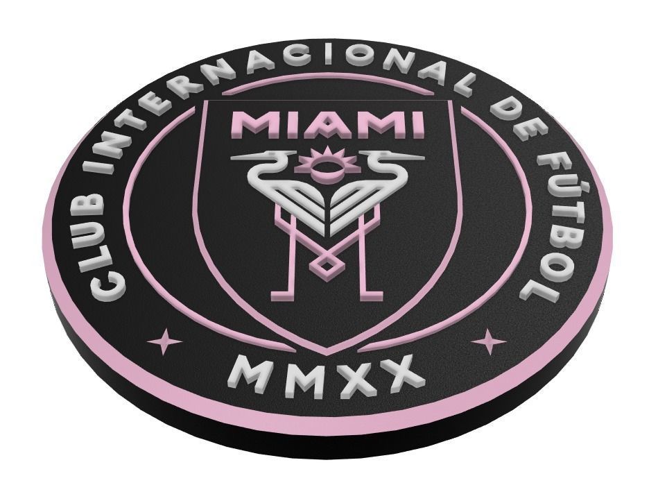 Inter Miami CF Wall Sign 3D model 3D printable | CGTrader