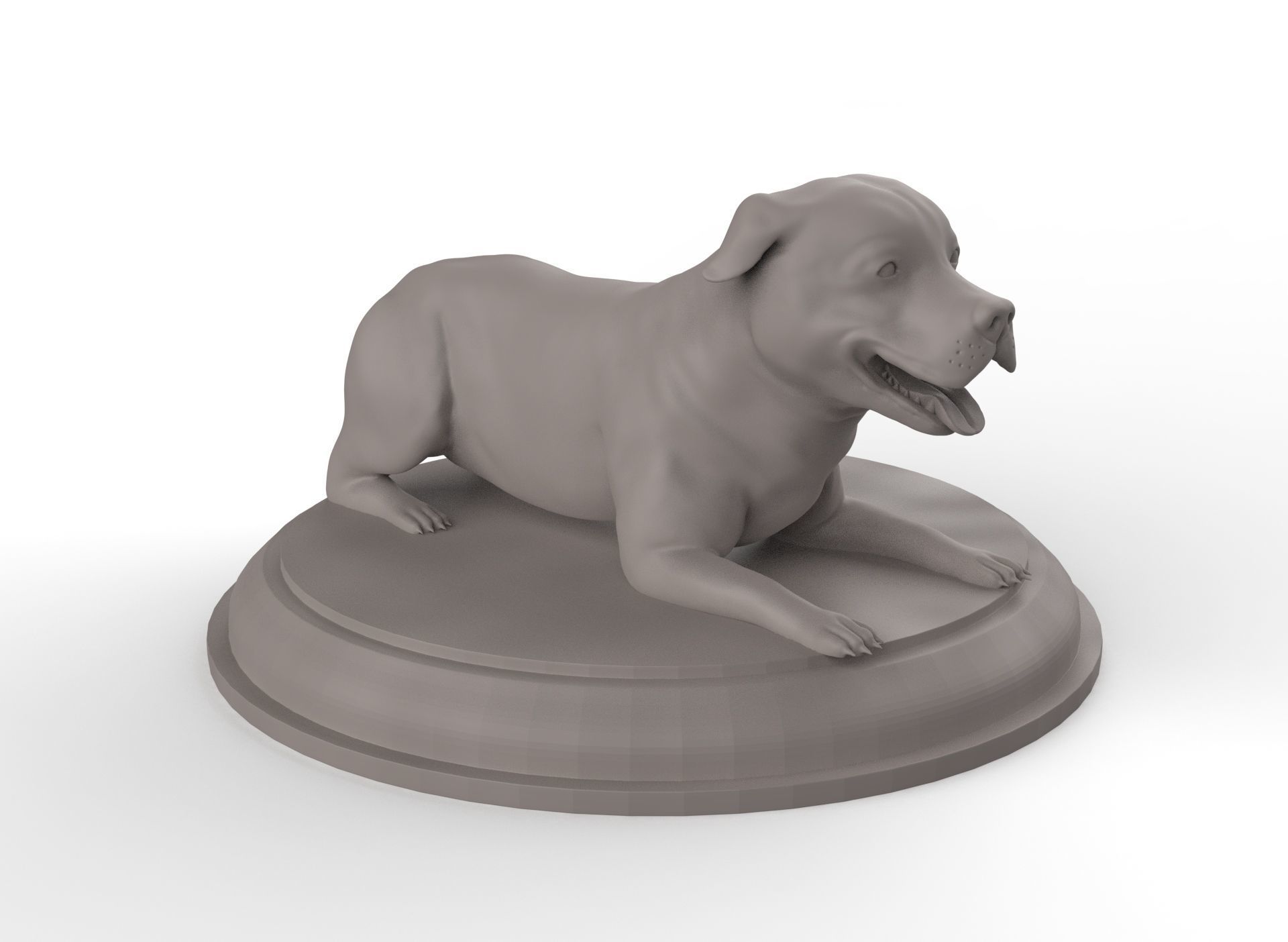 Pitbull 3D Figure 3D model 3D printable | CGTrader