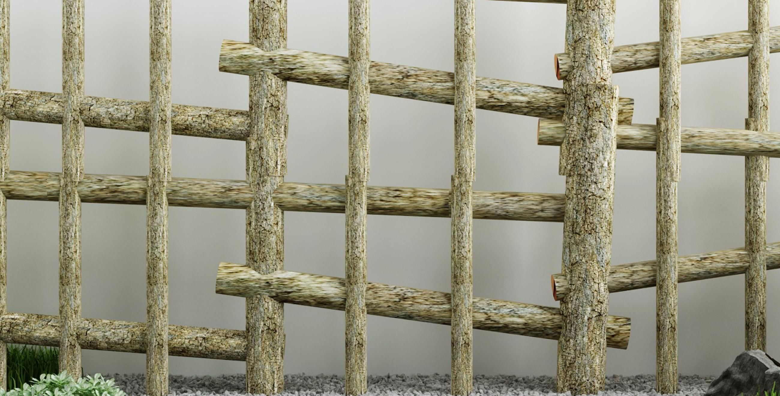 sketch landscape Modern courtyard fence Texture | CGTrader