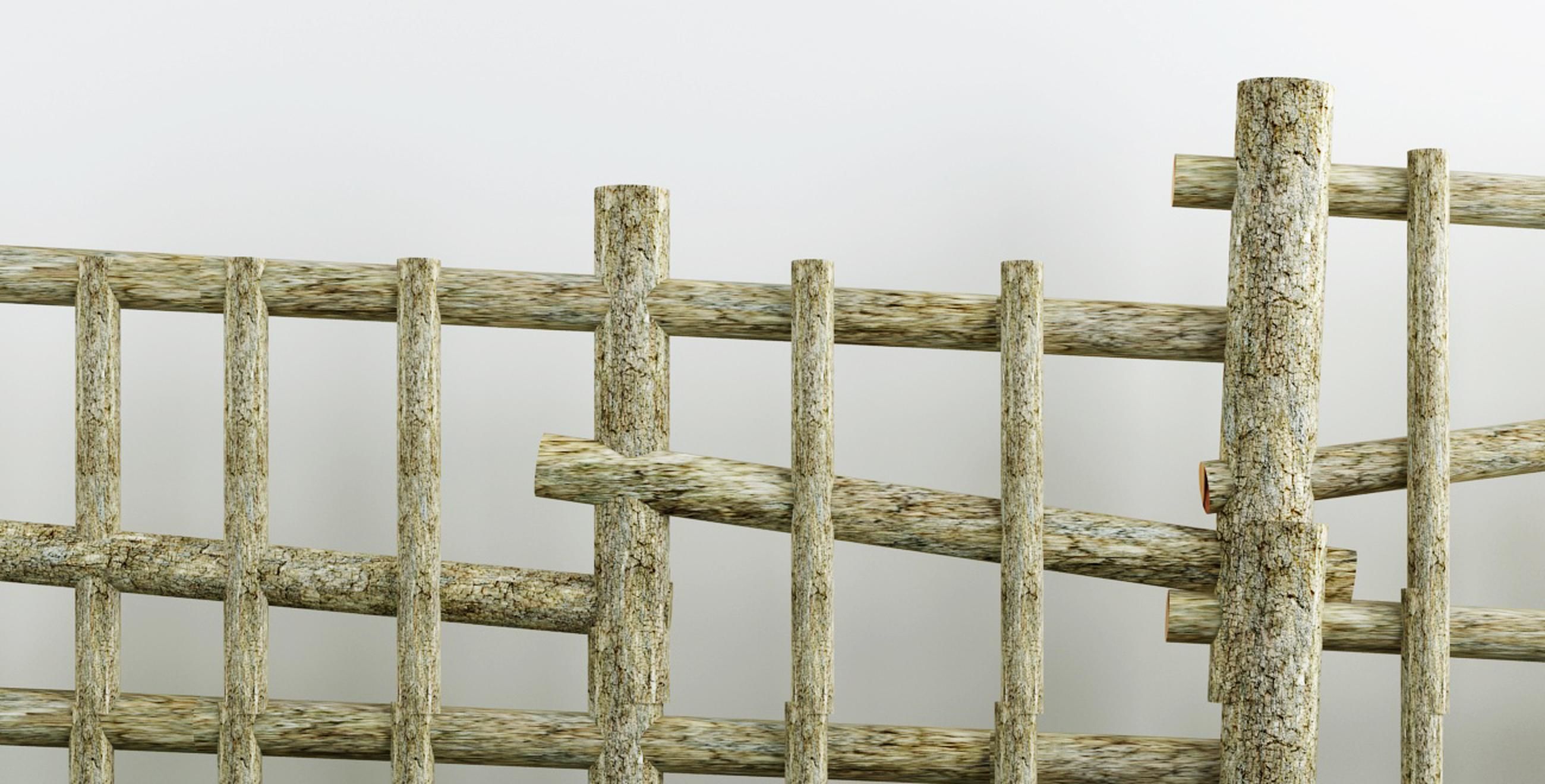 sketch landscape Modern courtyard fence Texture | CGTrader