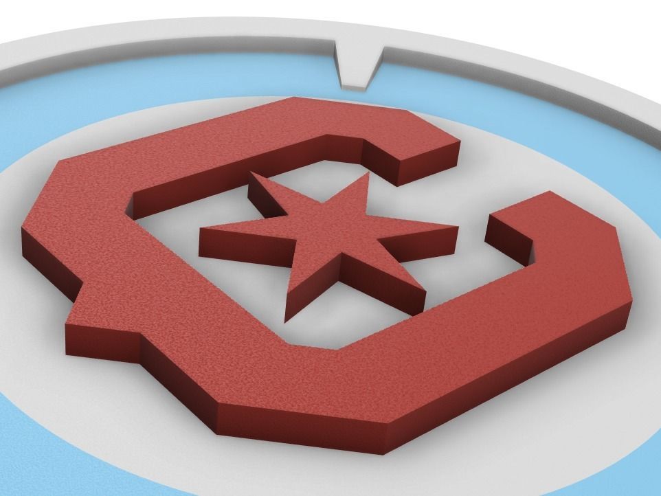 Chicago Fire FC Wall Sign 3D model 3D printable | CGTrader