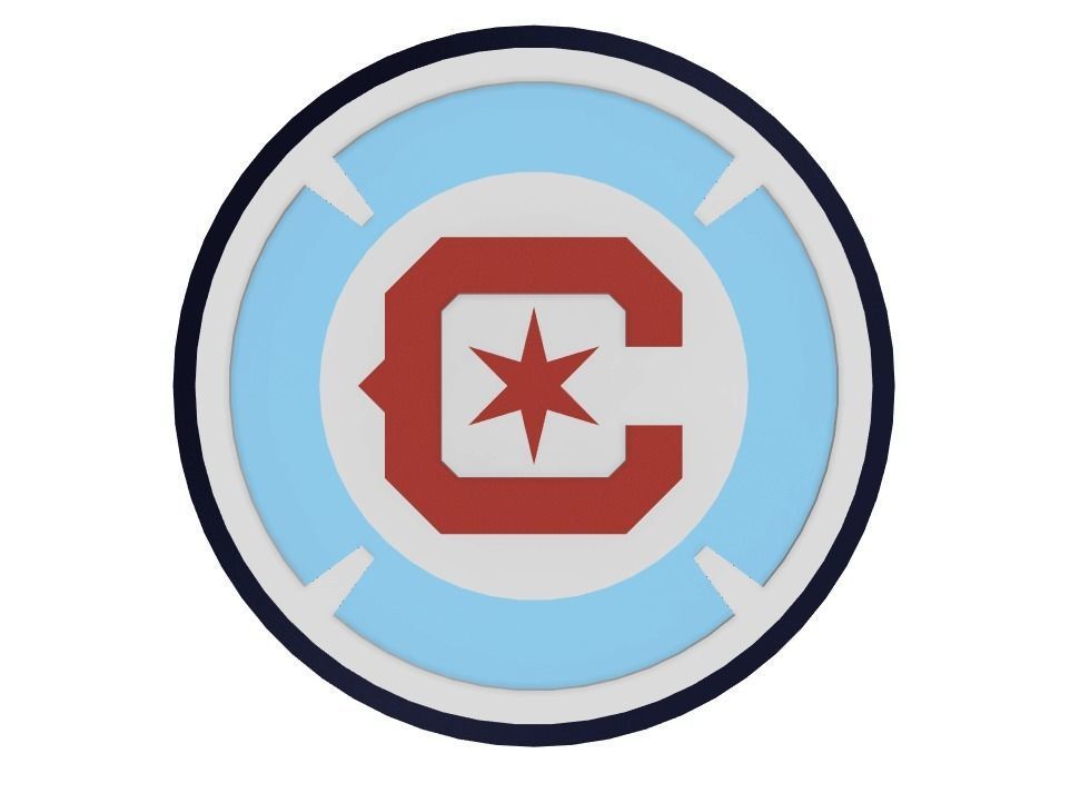 Chicago Fire FC Wall Sign 3D model 3D printable | CGTrader
