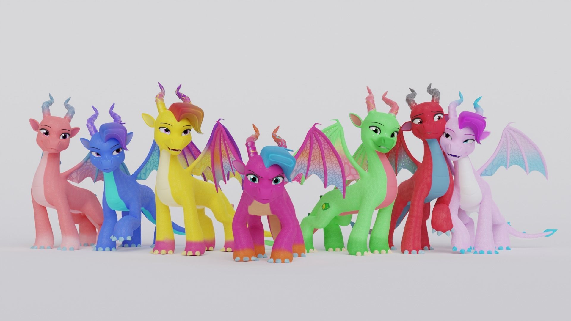 3D model MLP Gen 5 Dragons VR / AR / low-poly | CGTrader