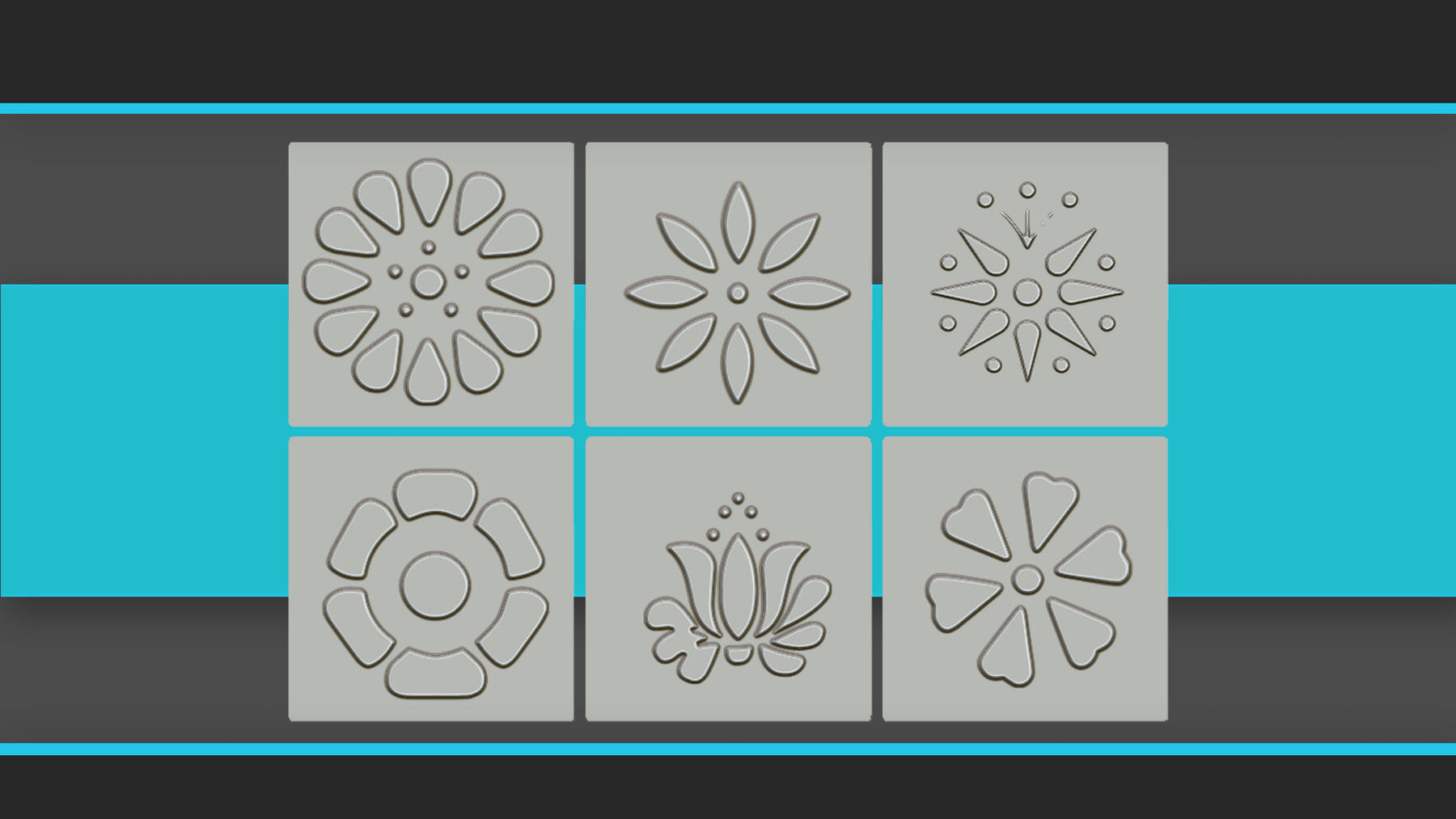 Stylized alphas of flowers Texture | CGTrader