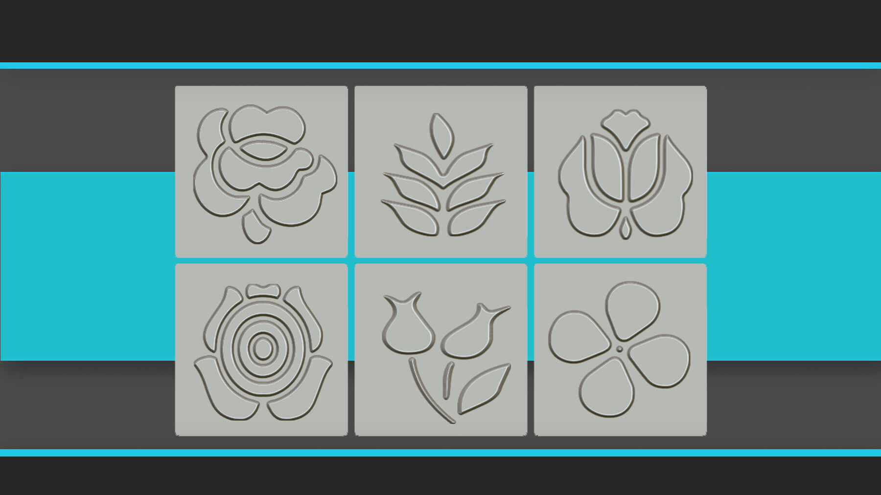 Stylized alphas of flowers Texture | CGTrader