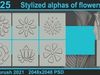 Stylized alphas of flowers Texture | CGTrader