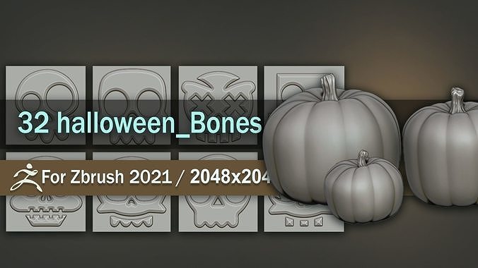 Stylized alphas halloween Bones Texture | CGTrader