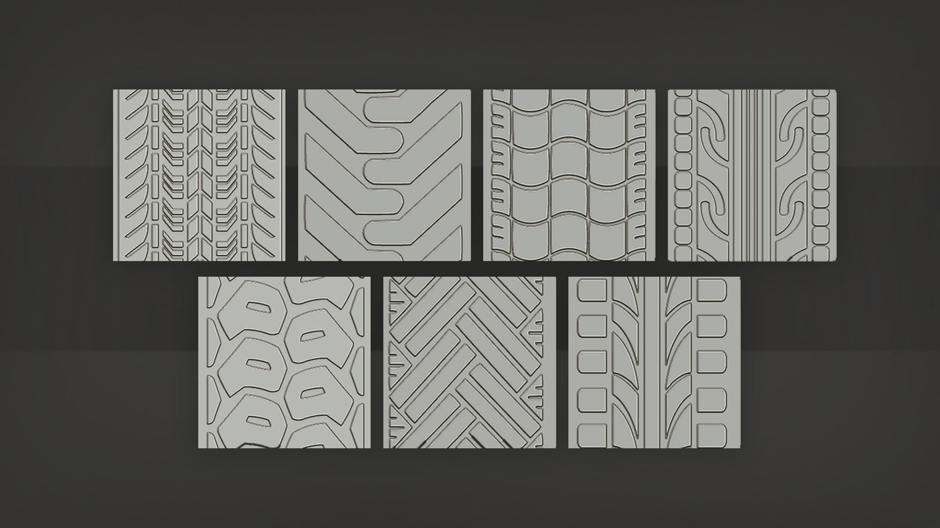 Stylized Seamless Tire Treads Texture | CGTrader