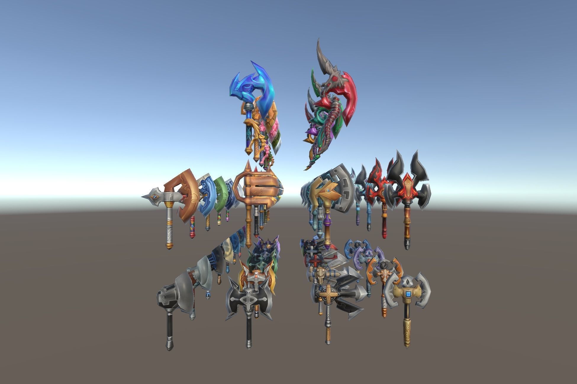3D model Cartoon Fantasy Weapons Axes VR / AR / low-poly | CGTrader