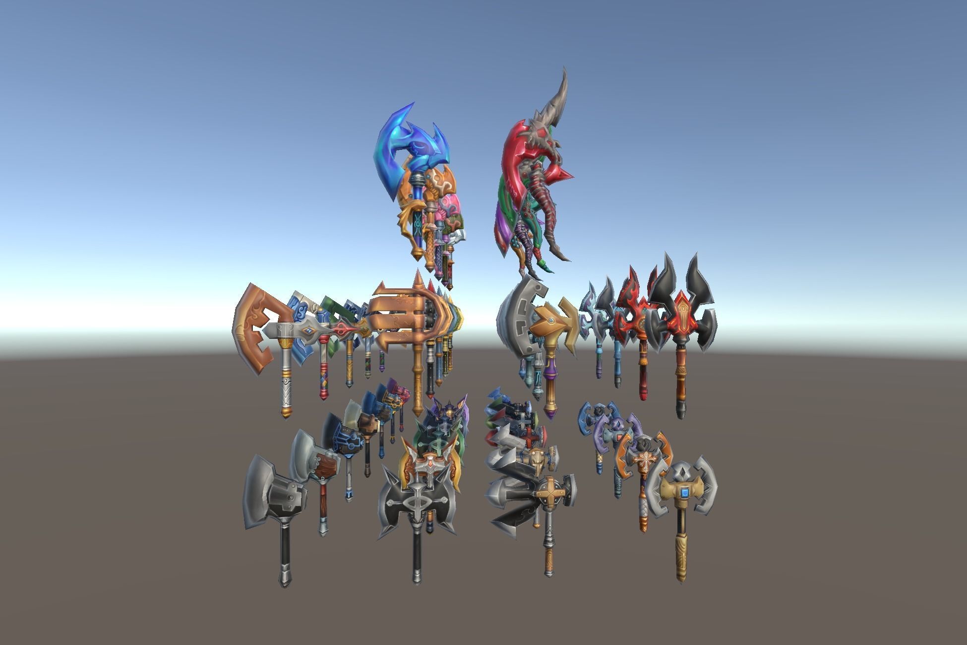 3D model Cartoon Fantasy Weapons Axes VR / AR / low-poly | CGTrader