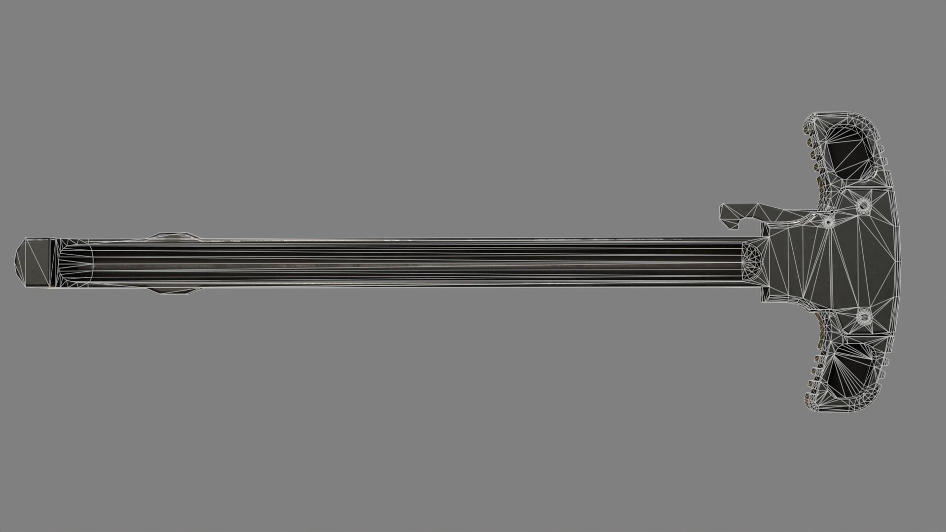 3D model GRIP-N-RIP Charging Handle - Replica - LOW POLY VR / AR / low ...
