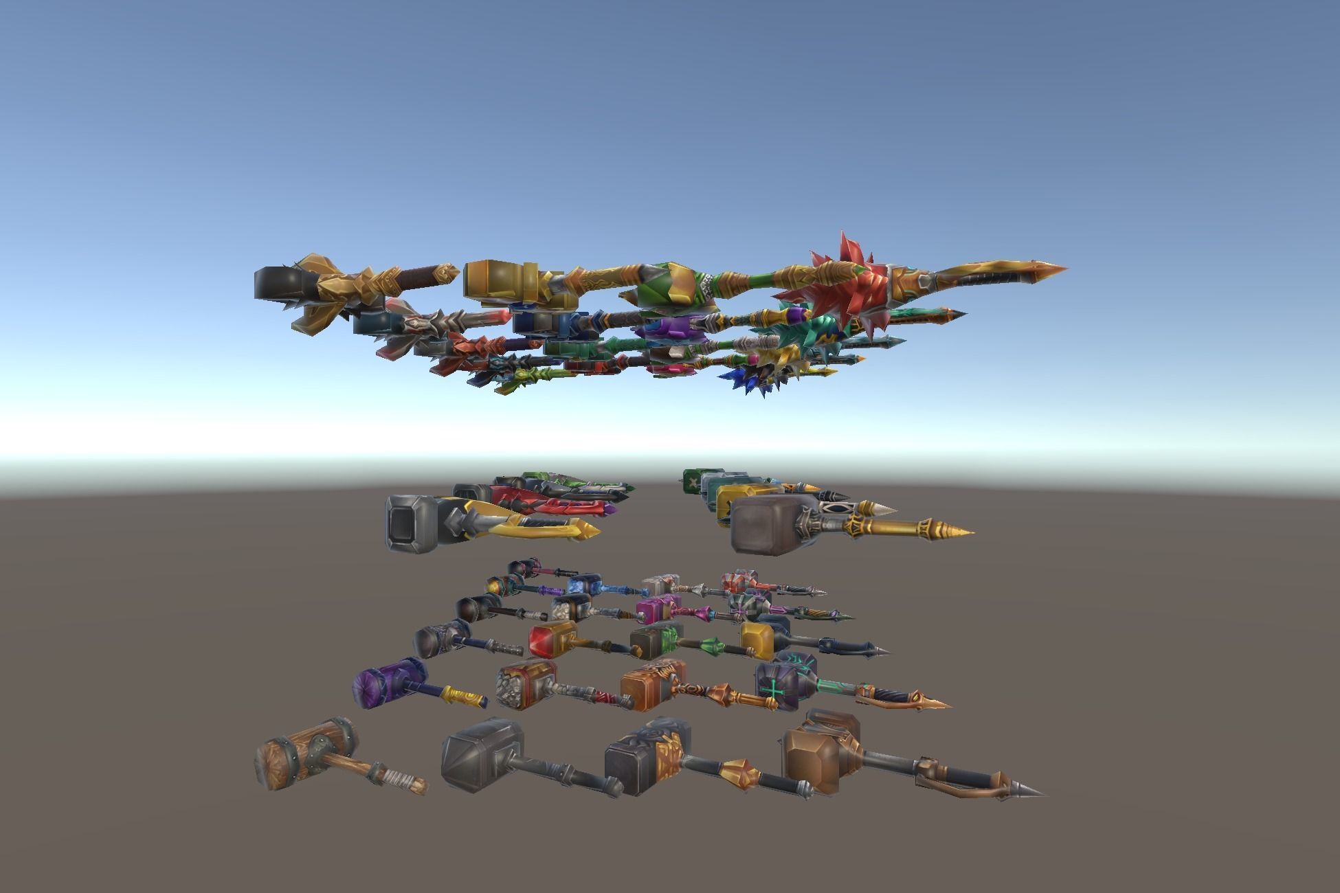 3D model Cartoon Fantasy Weapons Hammers VR / AR / low-poly | CGTrader