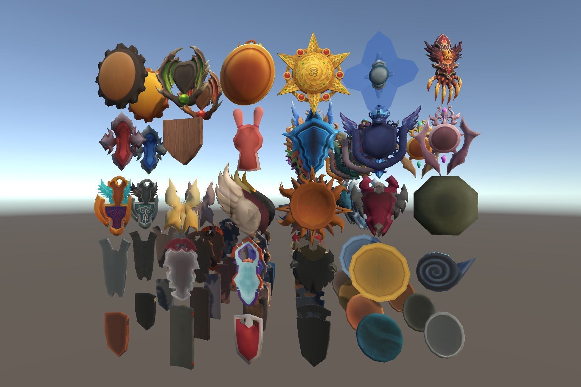 3D model Cartoon Fantasy Weapons Shields VR / AR / low-poly | CGTrader