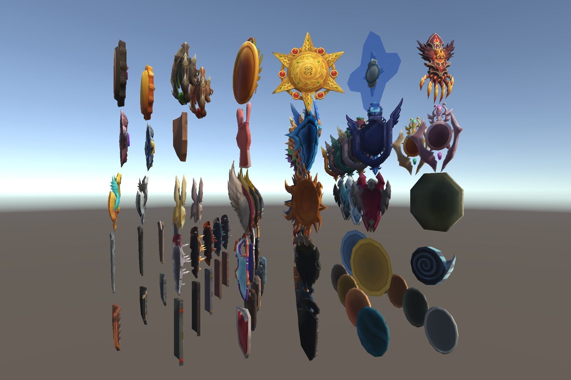 3D model Cartoon Fantasy Weapons Shields VR / AR / low-poly | CGTrader