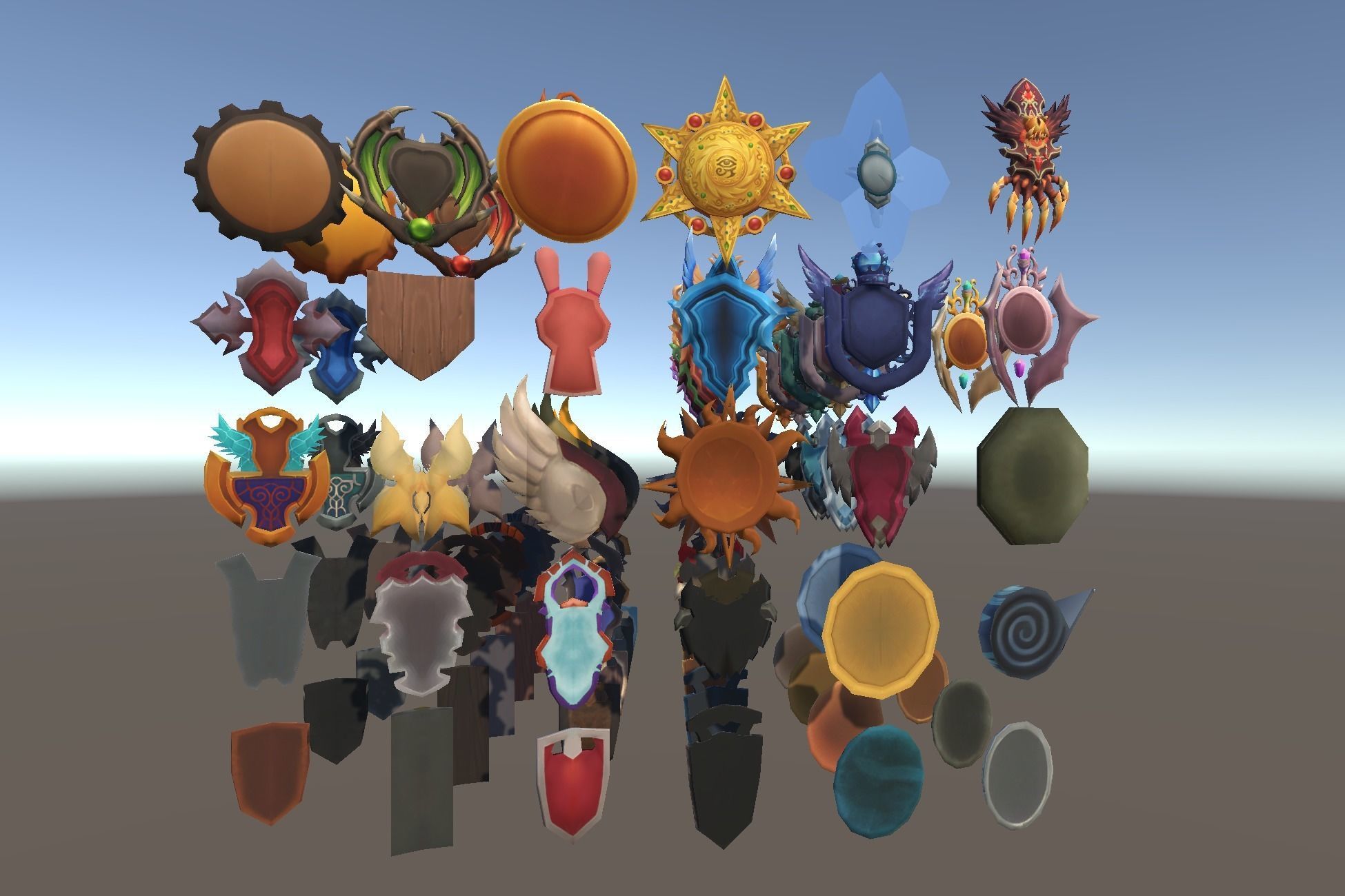 3D model Cartoon Fantasy Weapons Shields VR / AR / low-poly | CGTrader