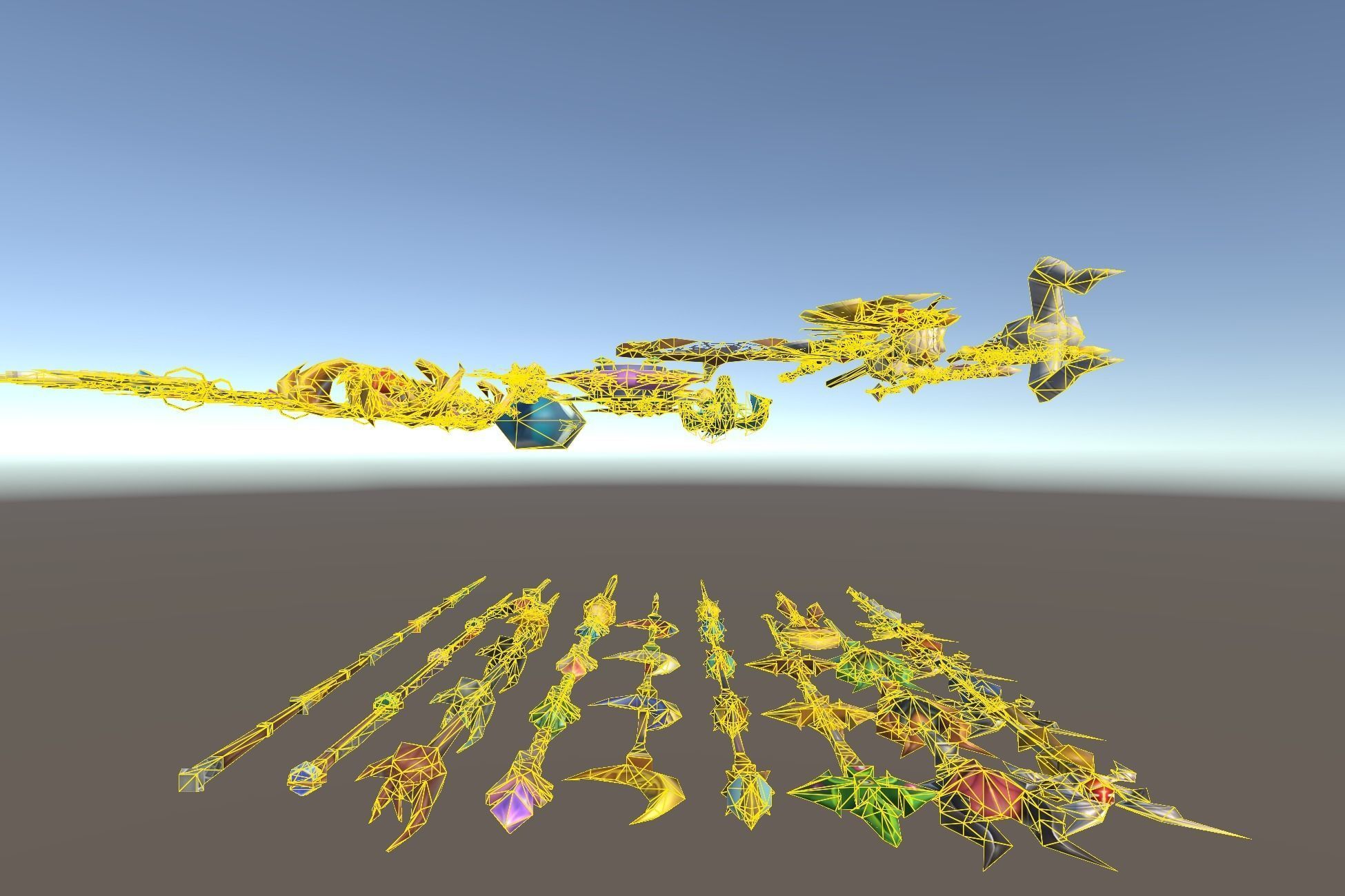 3D model Cartoon Fantasy Weapons Staffs VR / AR / low-poly | CGTrader