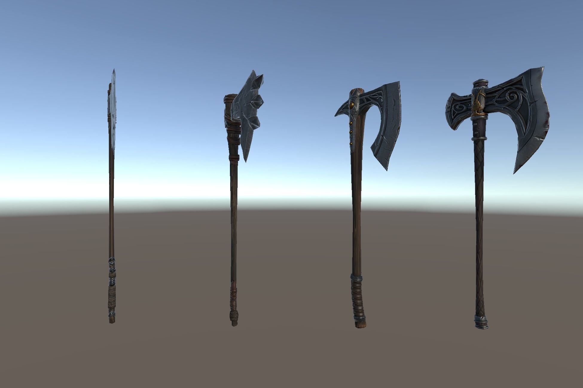 3D model PBR Fantasy Weapons Axes VR / AR / low-poly | CGTrader
