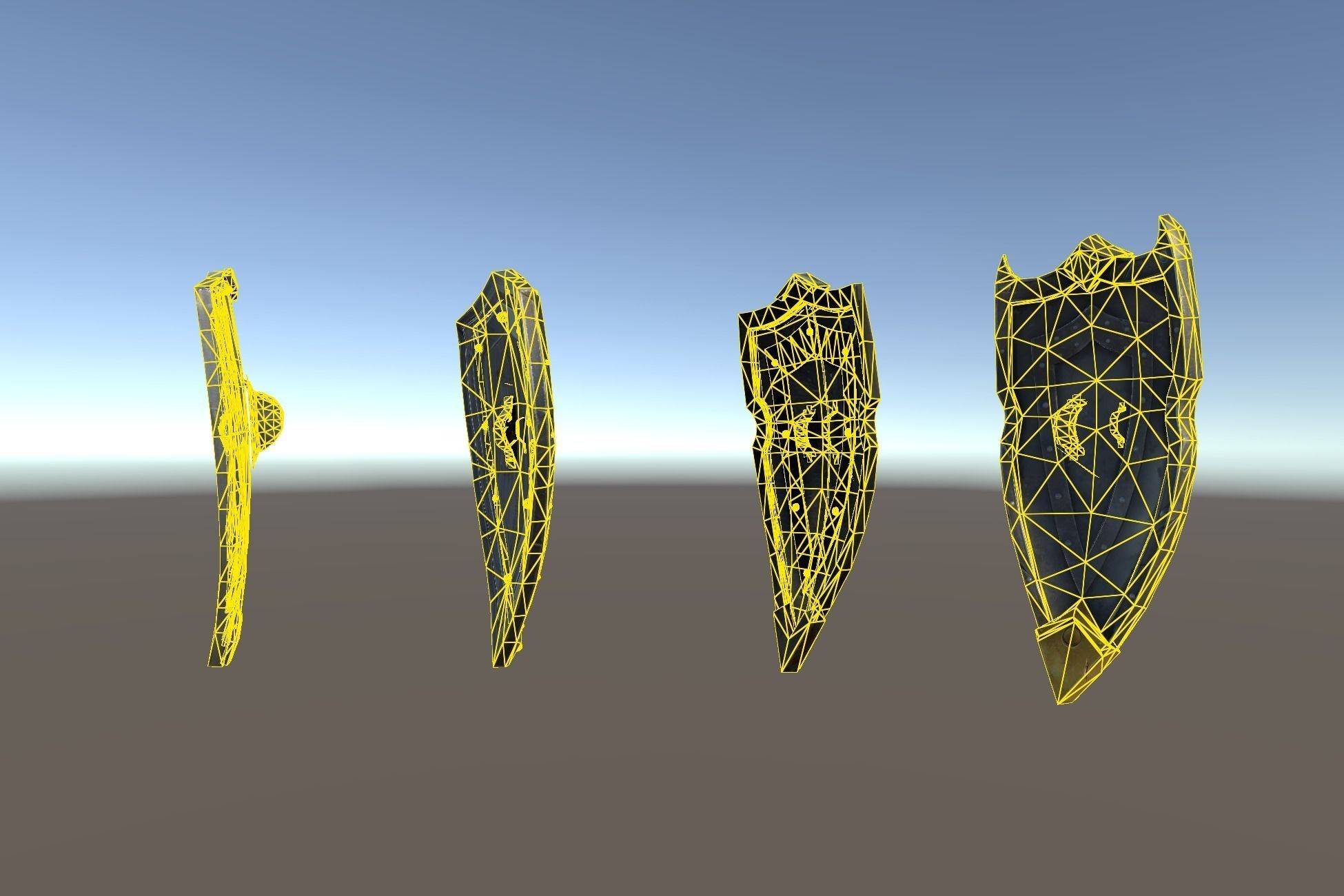 3D model PBR Fantasy Weapons Shields VR / AR / low-poly | CGTrader