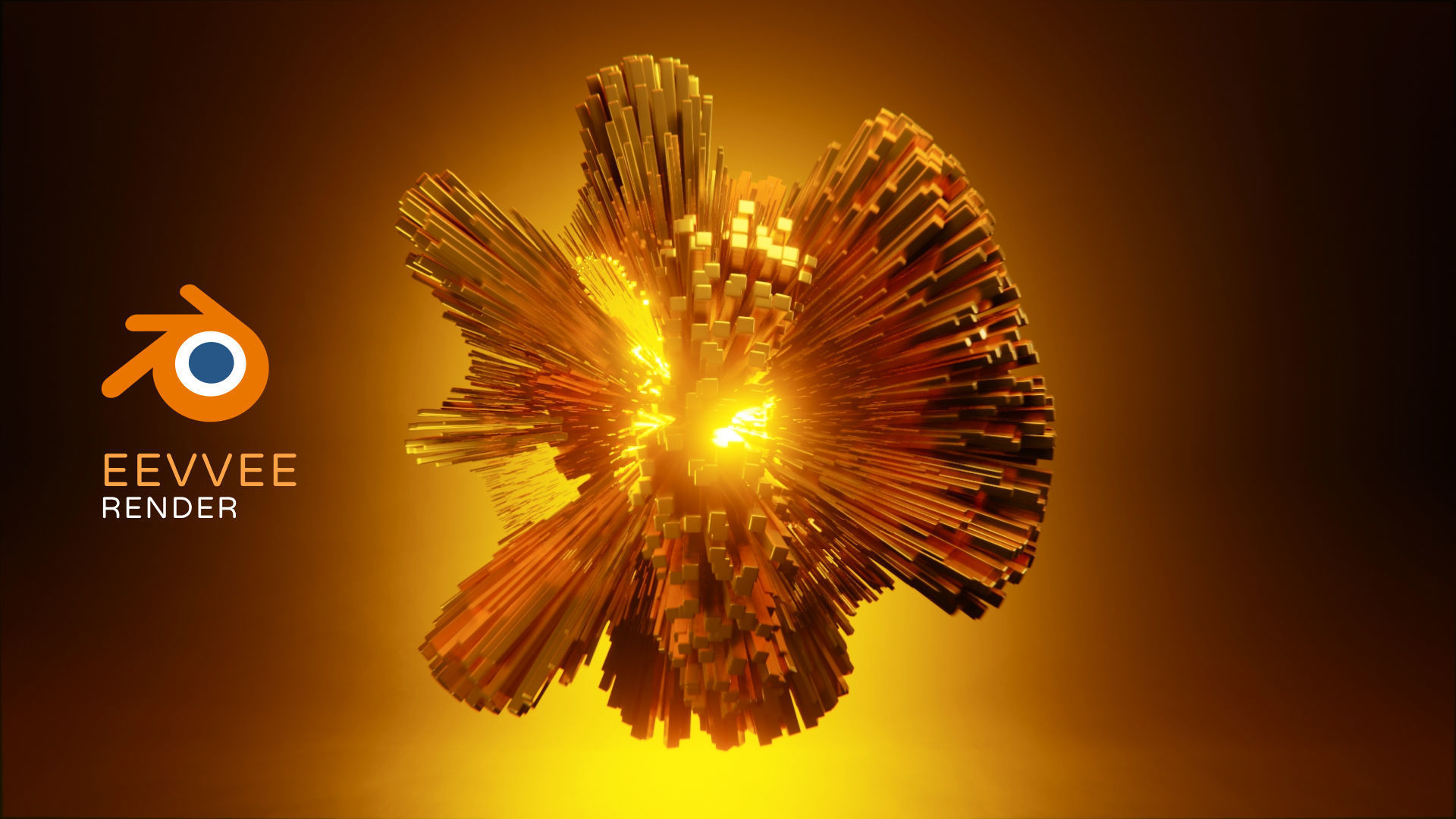 Geometry node Blender 3D gold scene 3D model animated | CGTrader