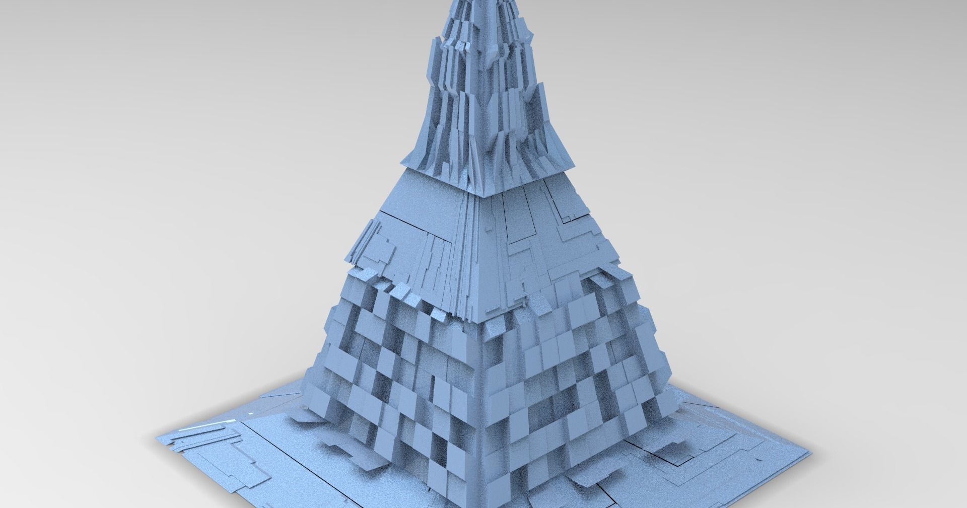 3D model Great Giza Molten lava pyramid Tower collection VR / AR / low ...