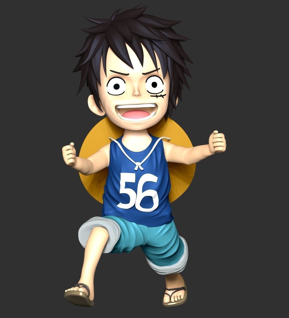 One Piece - Kid Luffy 3D model 3D printable | CGTrader
