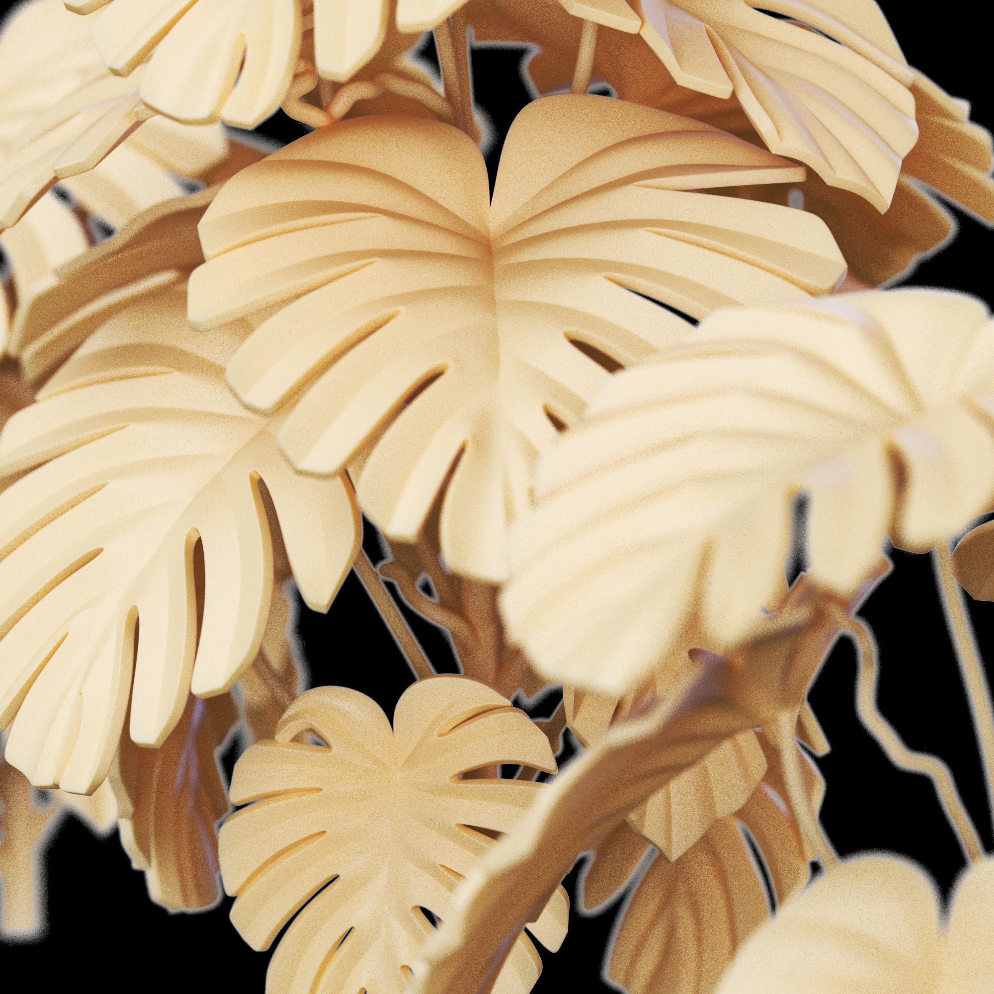 3dprint Plant 03 Monstera 3D model 3D printable | CGTrader