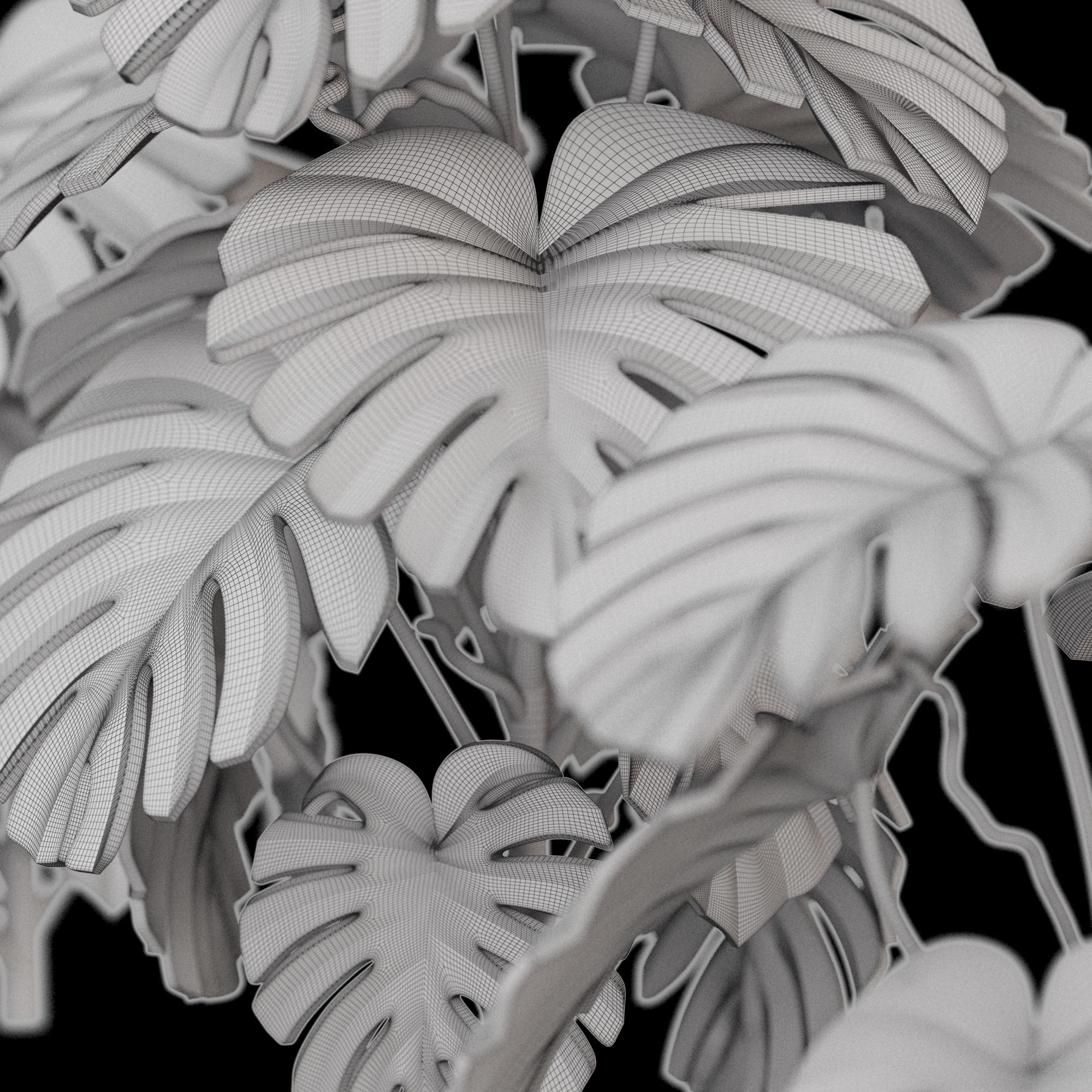3dprint Plant 03 Monstera 3D model 3D printable | CGTrader
