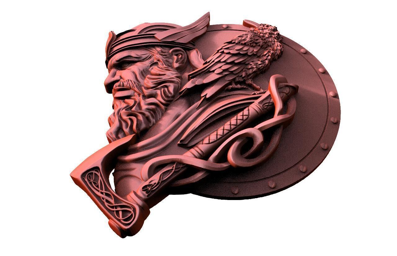 Odin VIking CNC 3D model 3D printable | CGTrader