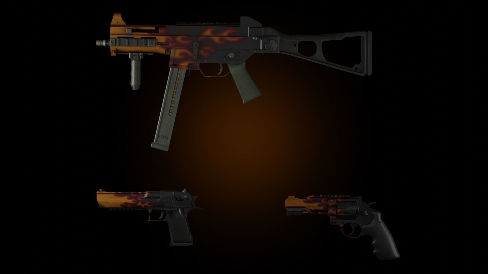 CS2 Blaze Collection 3D model | CGTrader