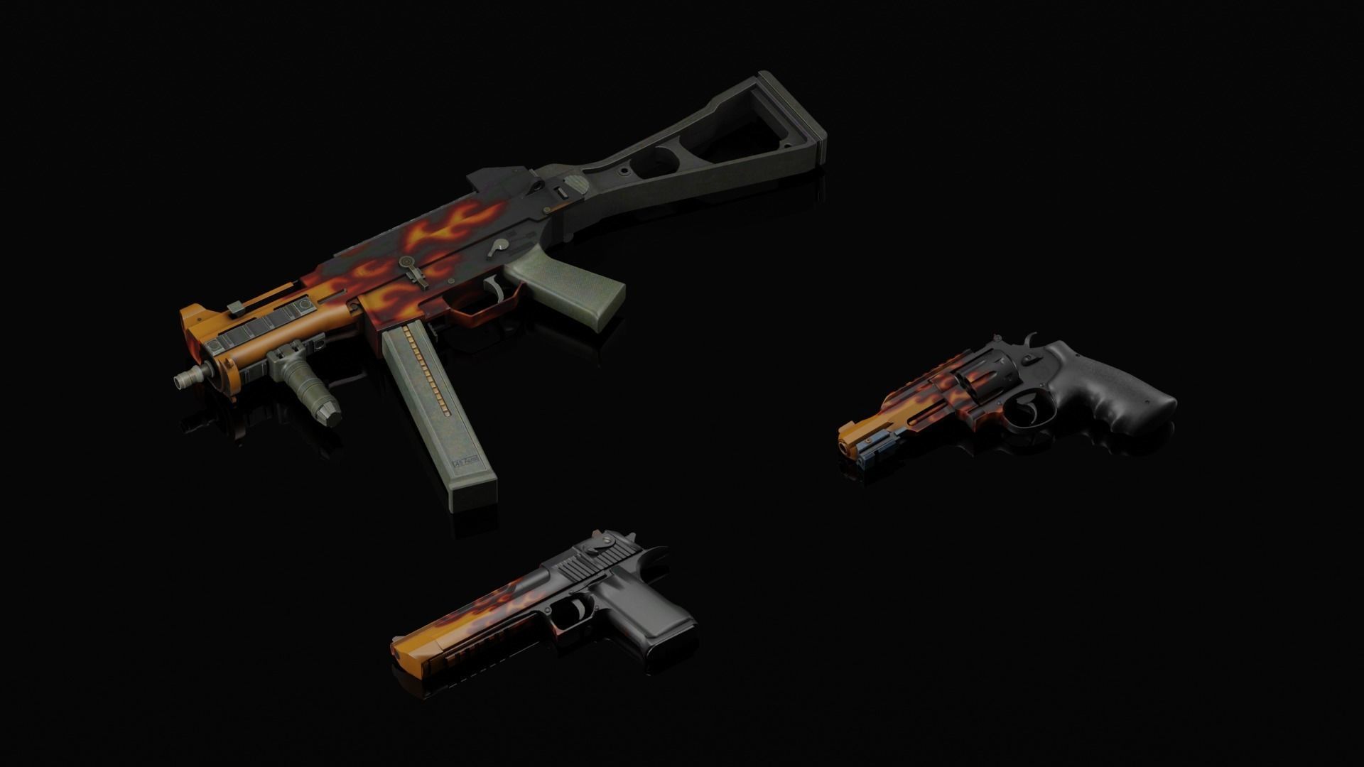 CS2 Blaze Collection 3D model | CGTrader