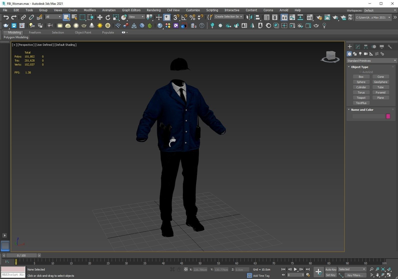 3D model Female FBI Outfit VR / AR / low-poly | CGTrader