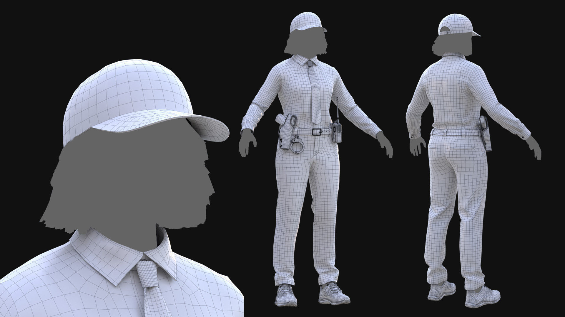 3D model Female FBI Outfit VR / AR / low-poly | CGTrader