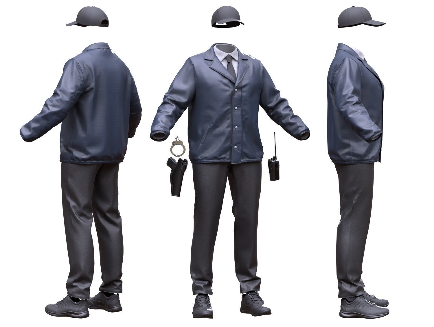 3D model Female FBI Outfit VR / AR / low-poly | CGTrader