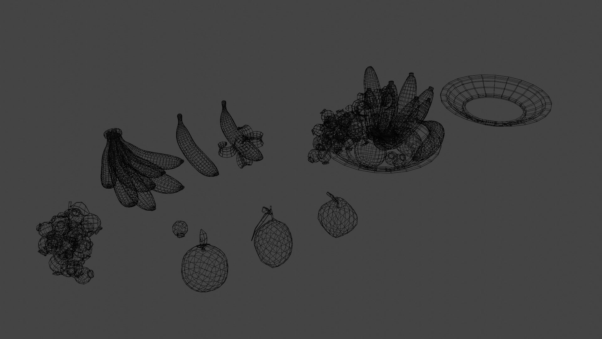 Cute Fruits free 3D model | CGTrader