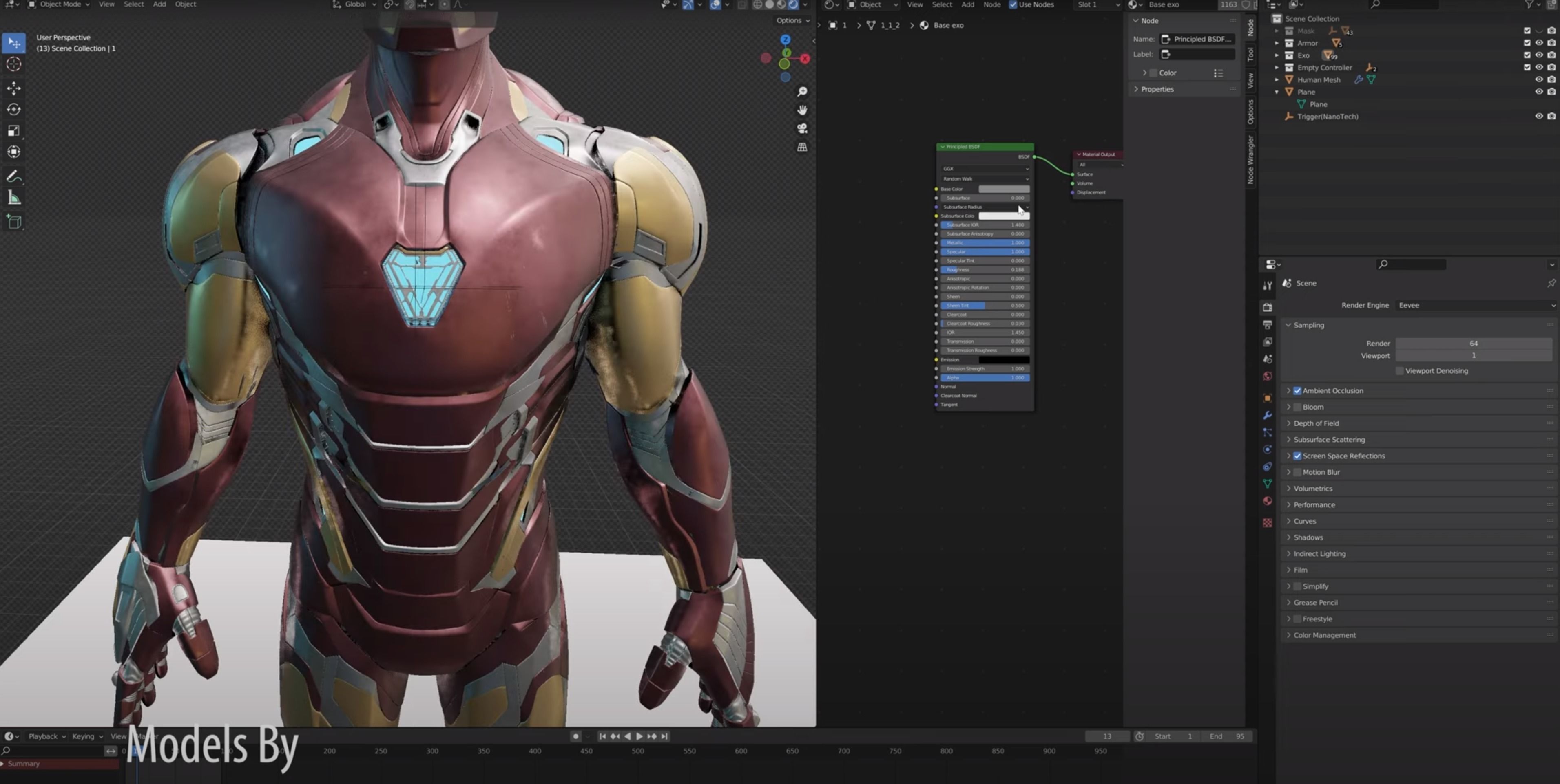Iron Man Mark 85 3d Model With Nano Tech Simulation 3D model animated | CGTrader