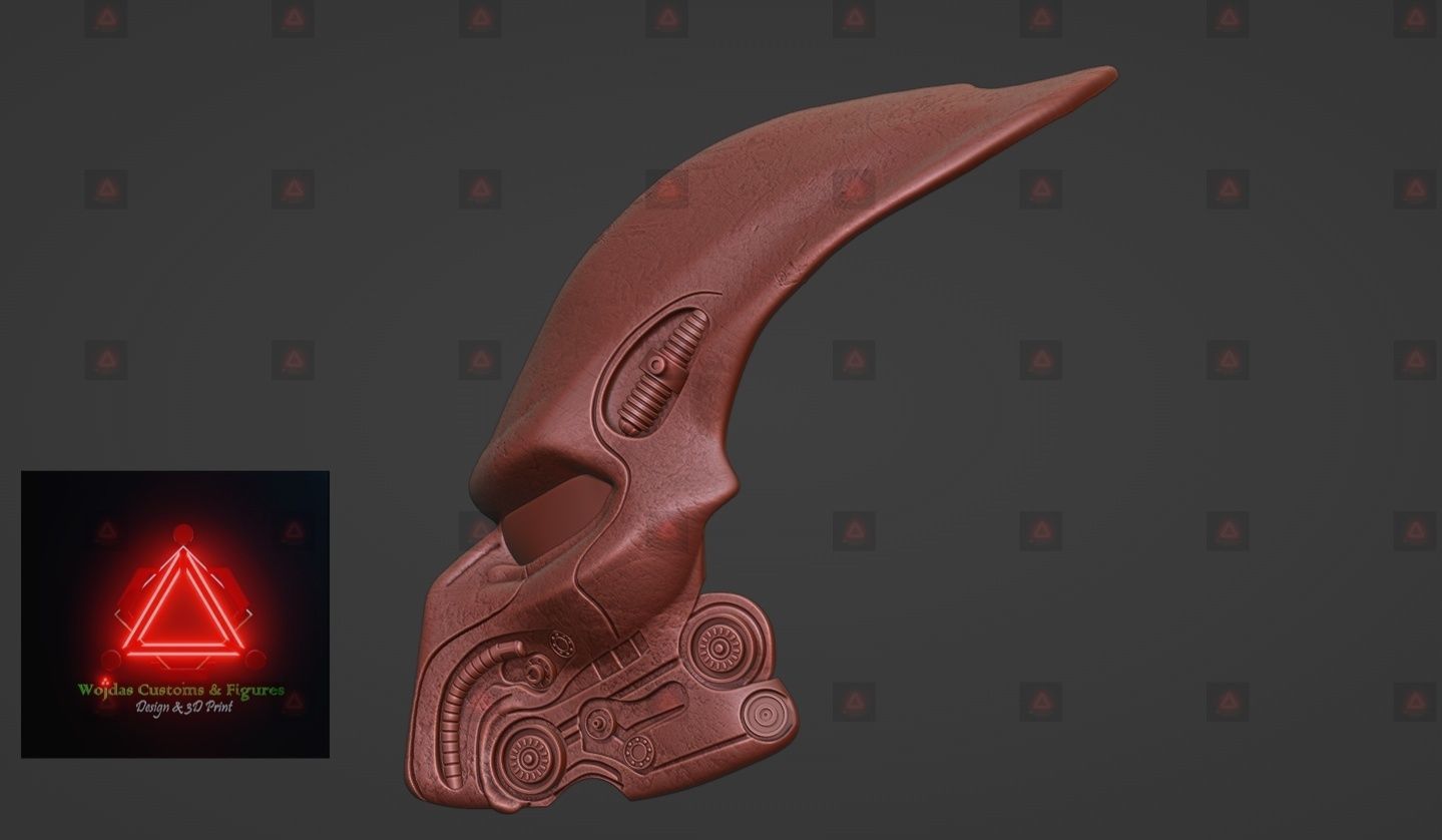 AvP Pyramid Guard Predator Bio Mask 3D model 3D printable | CGTrader