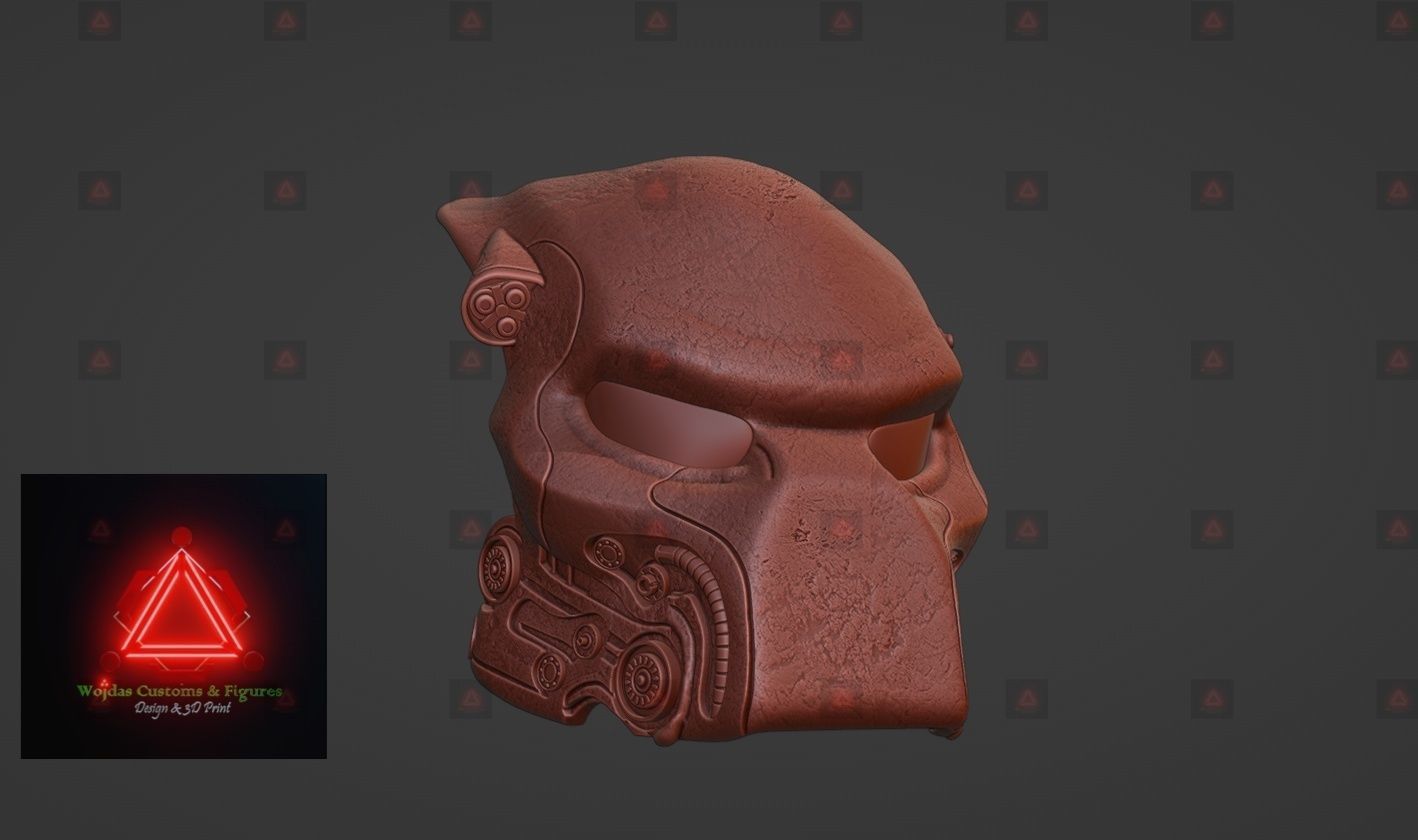 AvP Pyramid Guard Predator Bio Mask 3D model 3D printable | CGTrader