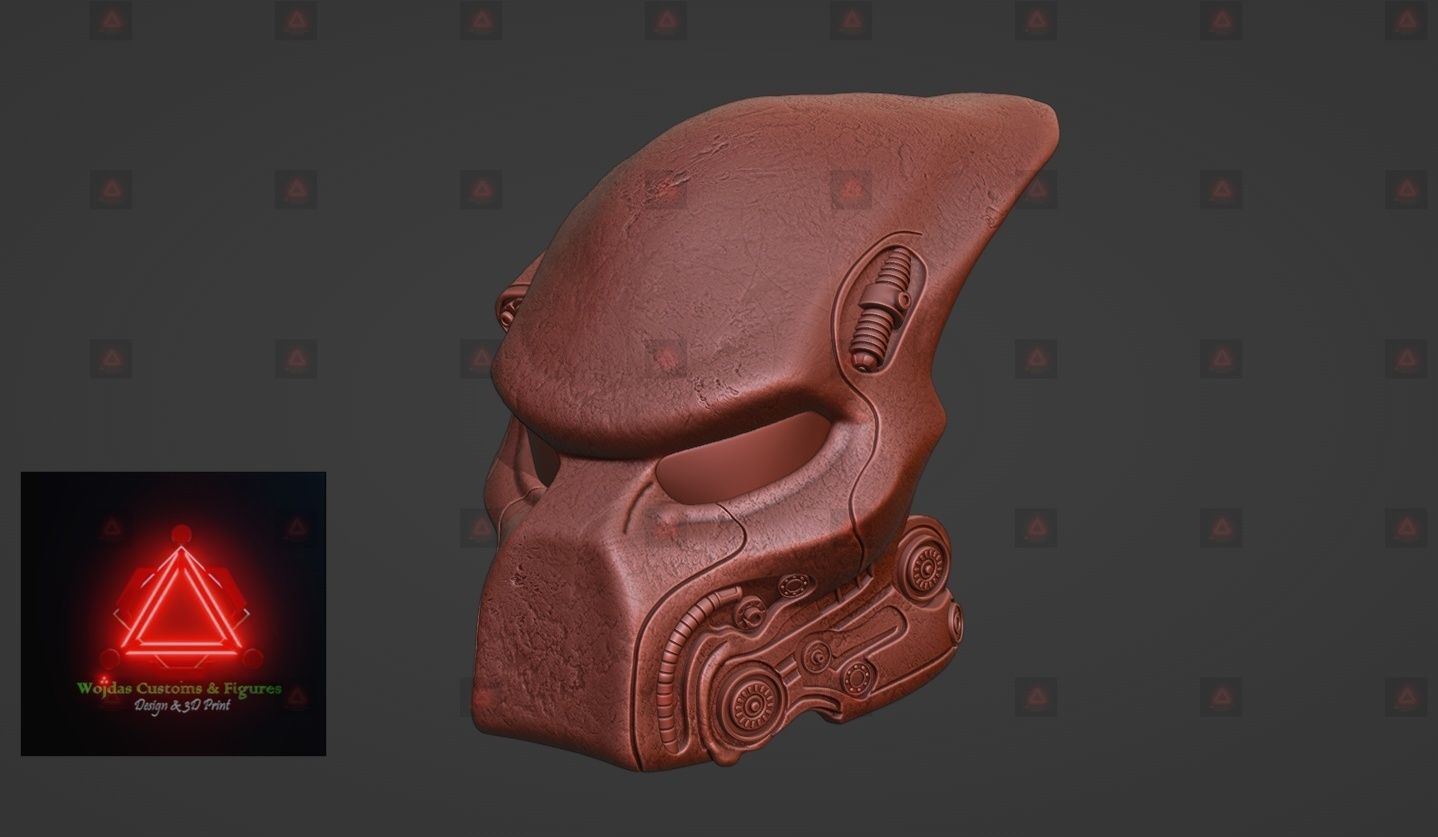 AvP Pyramid Guard Predator Bio Mask 3D model 3D printable | CGTrader