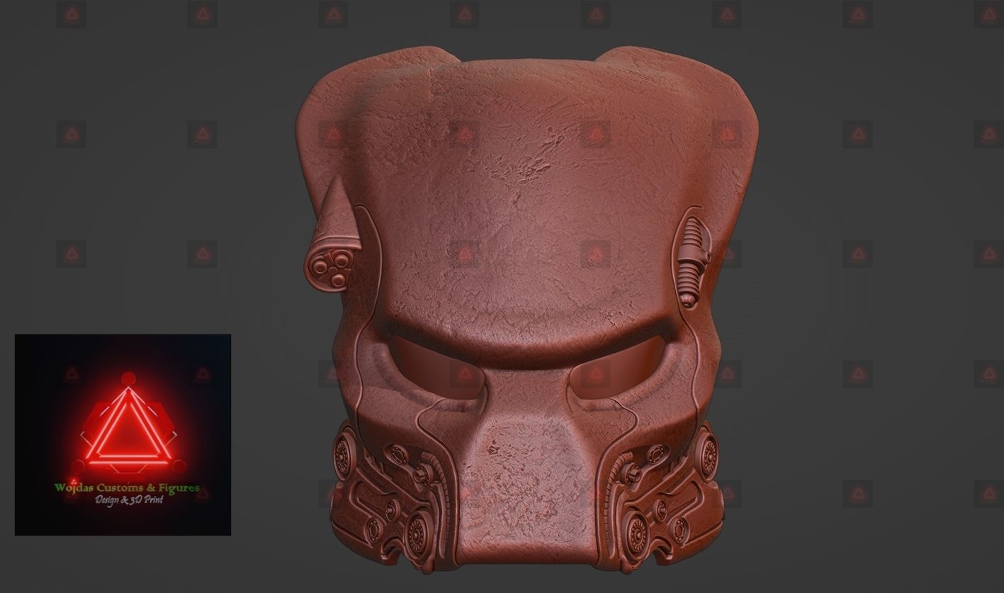 AvP Pyramid Guard Predator Bio Mask 3D model 3D printable | CGTrader