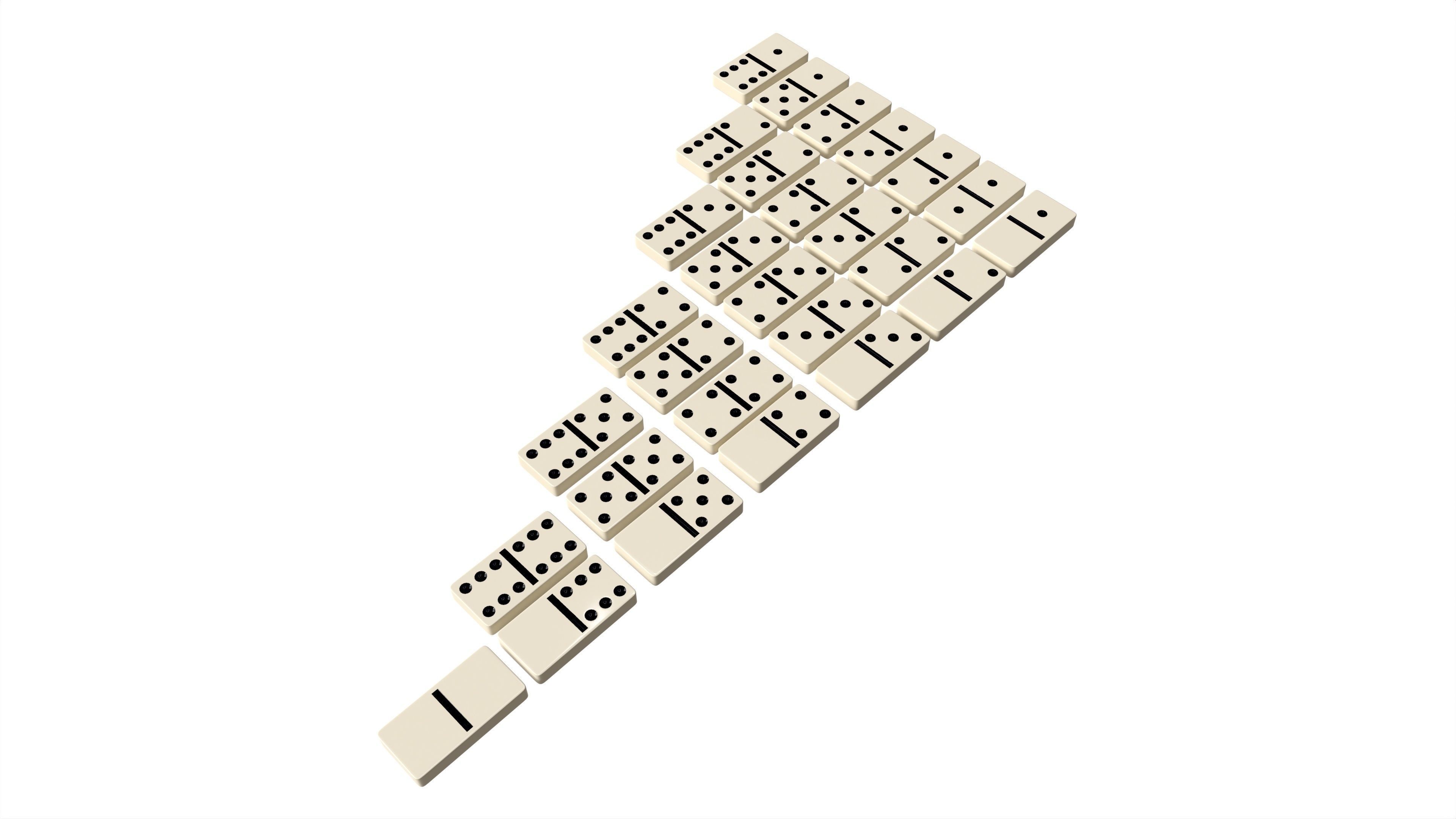 Dominoes Tile Set Table Strategy Game 3D model | CGTrader