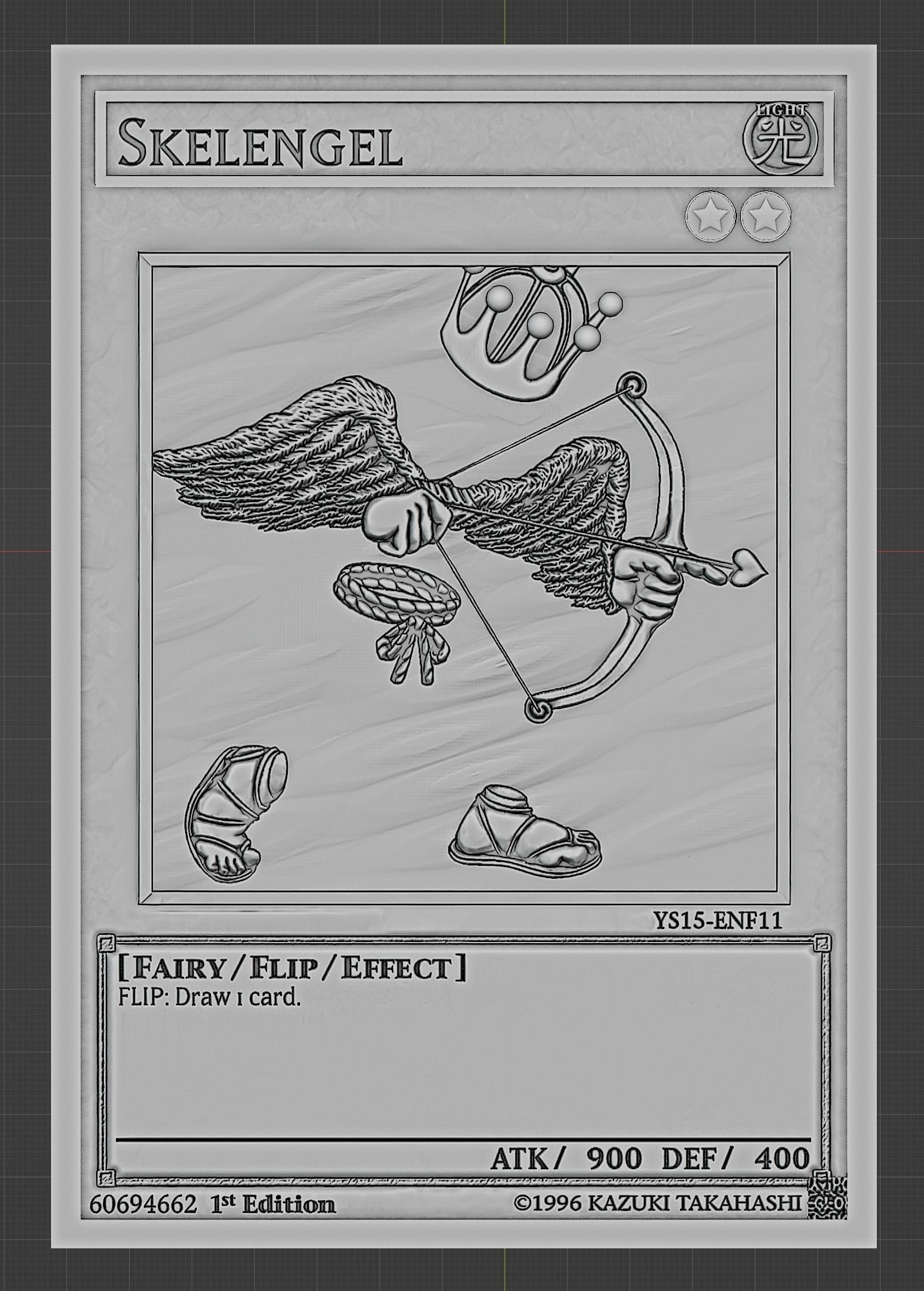 skelengel - yugioh free 3D model 3D printable | CGTrader