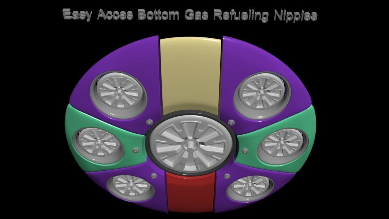 Gas Powered Super Blimp Drone - Fuselage Fuel Tank - Concept 3D model ...