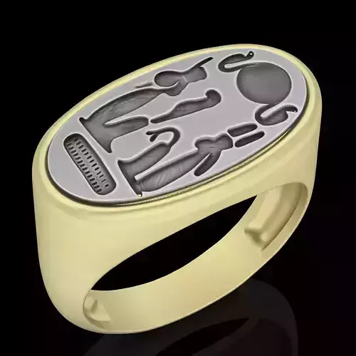 Lux ring silver gold sterling printable jewelry 3D model 3D model 3D ...