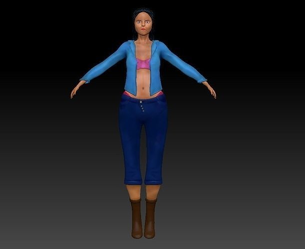 Female Character 3d Model 3d Model 3d Printable Cgtrader