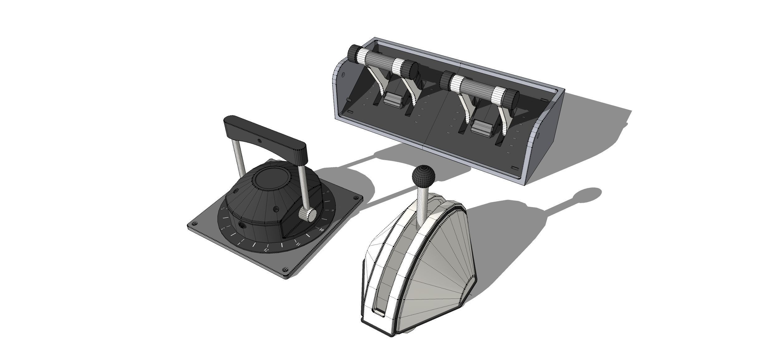 Dashboard 5 control panel with buttons and knobs 3D model | CGTrader