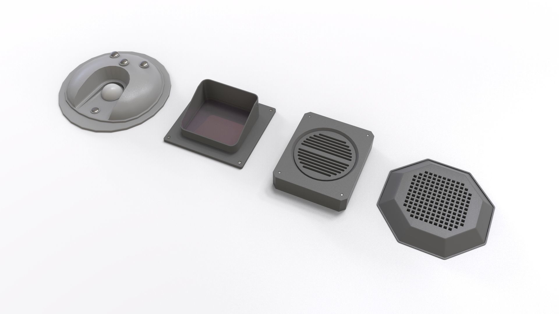 Dashboard 5 control panel with buttons and knobs 3D model | CGTrader